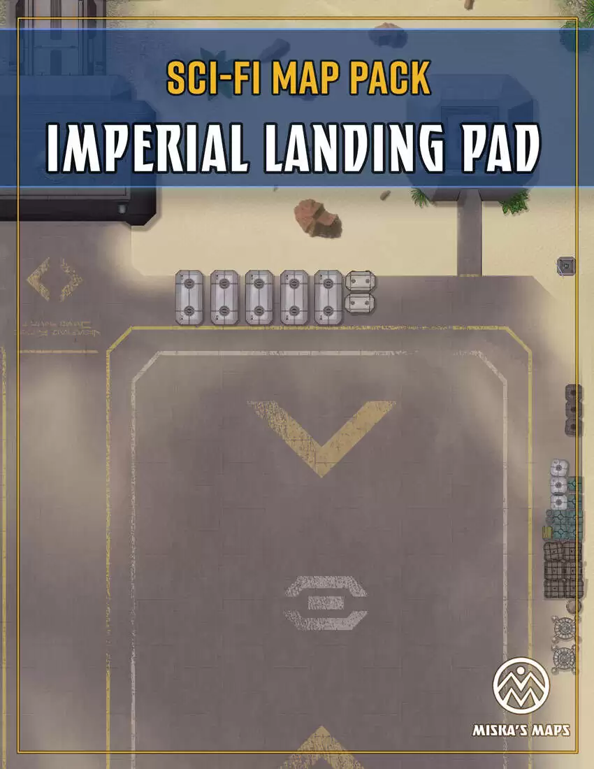 Imperial Landing Pad - Sci-fi Battlemap - Miska's Maps | Miska's Sci-Fi ...