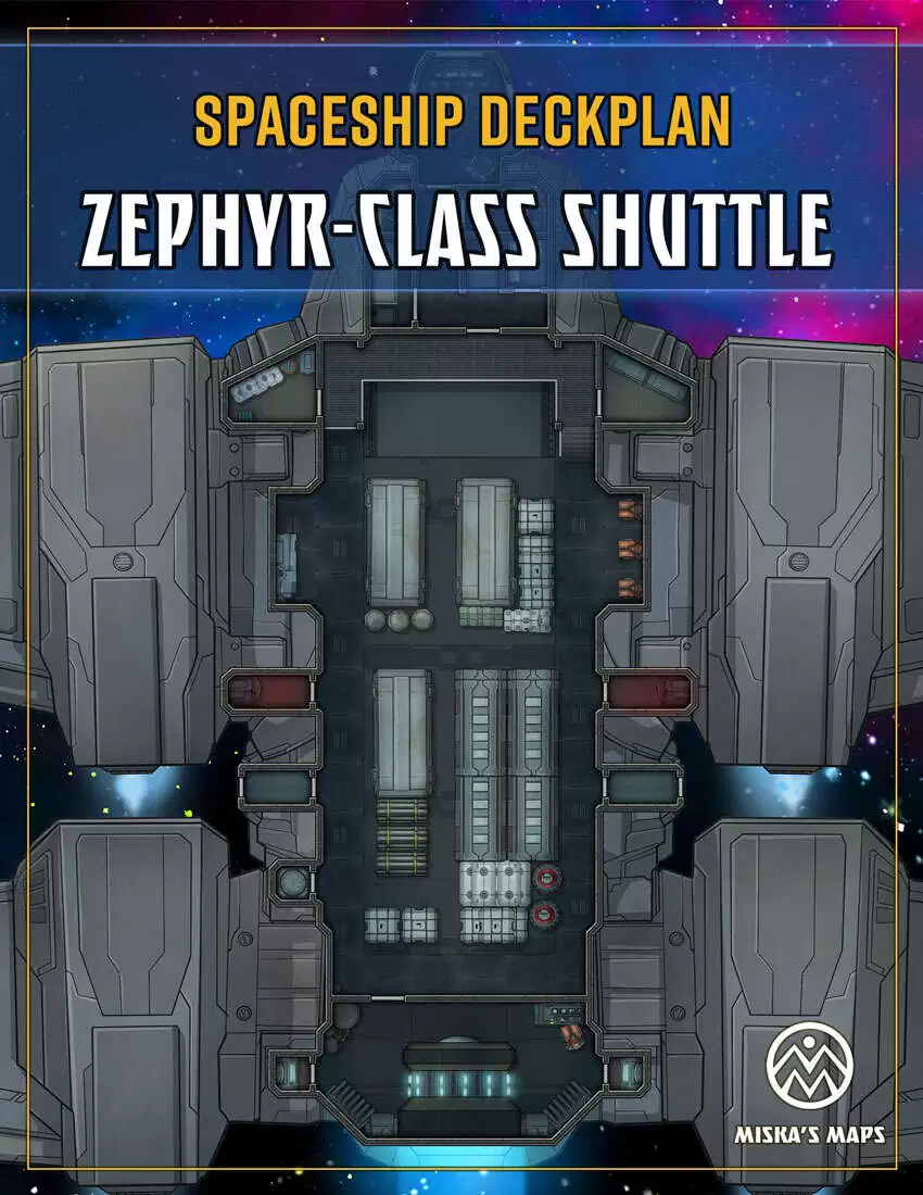 Zephyr-Class Shuttle - Spaceship Deckplan - Miska's Maps | Miska's Sci ...