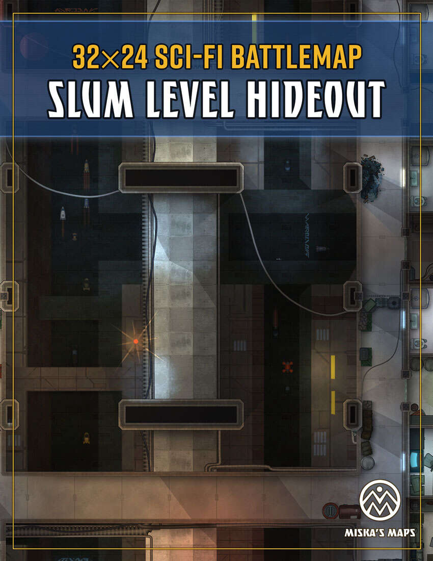 Slum Level Hideout - Sci-Fi Battlemap - Miska's Maps | Miska's Sci-Fi ...