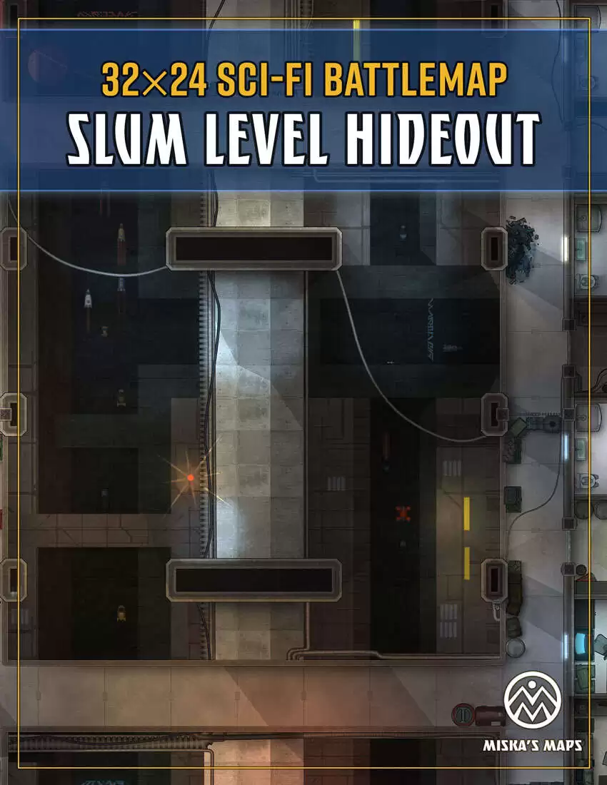 Slum Level Hideout - Sci-Fi Battlemap - Miska's Maps | Miska's Sci-Fi ...