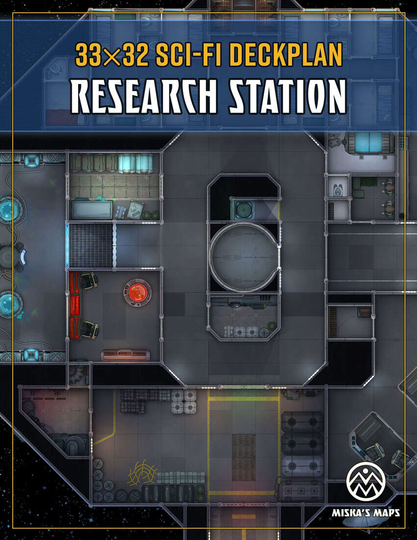 Research Station - Sci-Fi Deckplan - Miska's Maps | Miska's Sci-Fi Maps ...