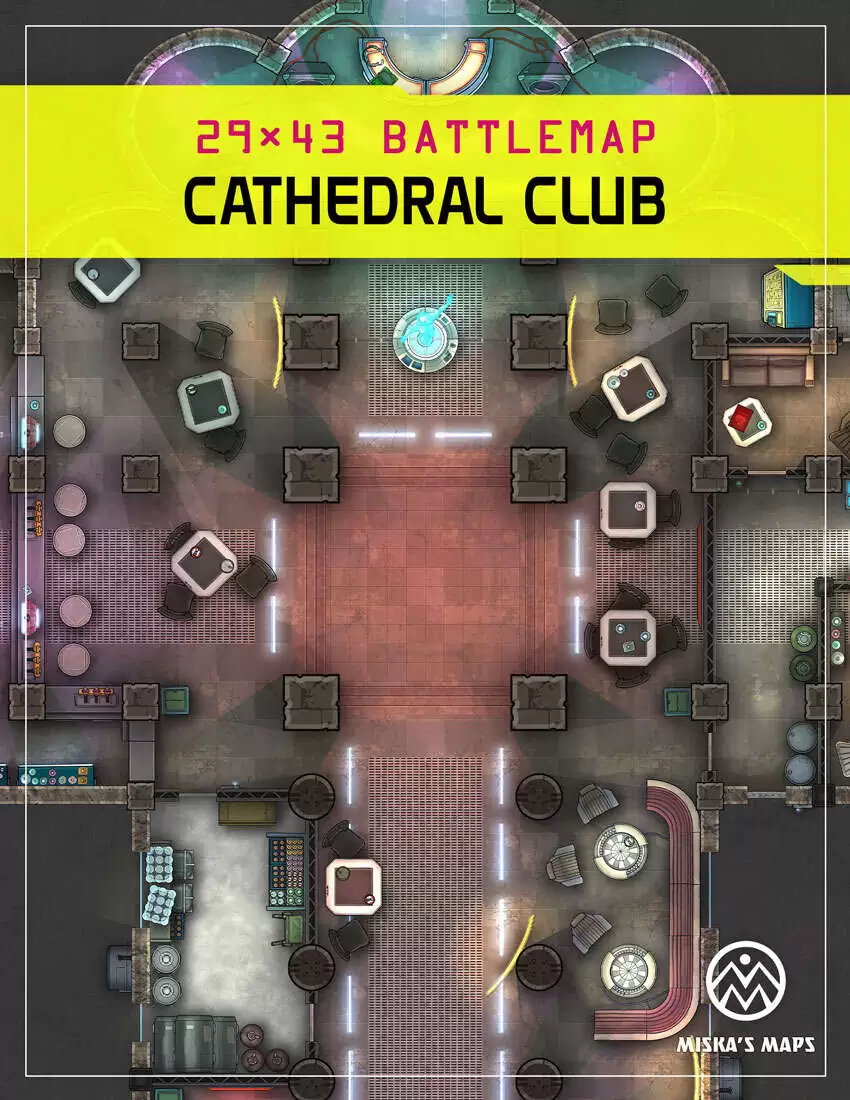 Cathedral Club - Battlemap - Miska's Maps | Miska's Sci-Fi Maps ...