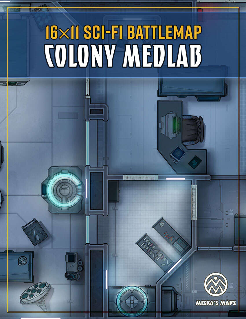 Colony Medlab - Sci-Fi Battlemap - Miska's Maps | Miska's Sci-Fi Maps ...