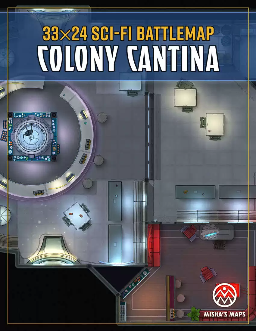 Colony Cantina - Sci-Fi Battlemap - Miska's Maps | Miska's Sci-Fi Maps ...