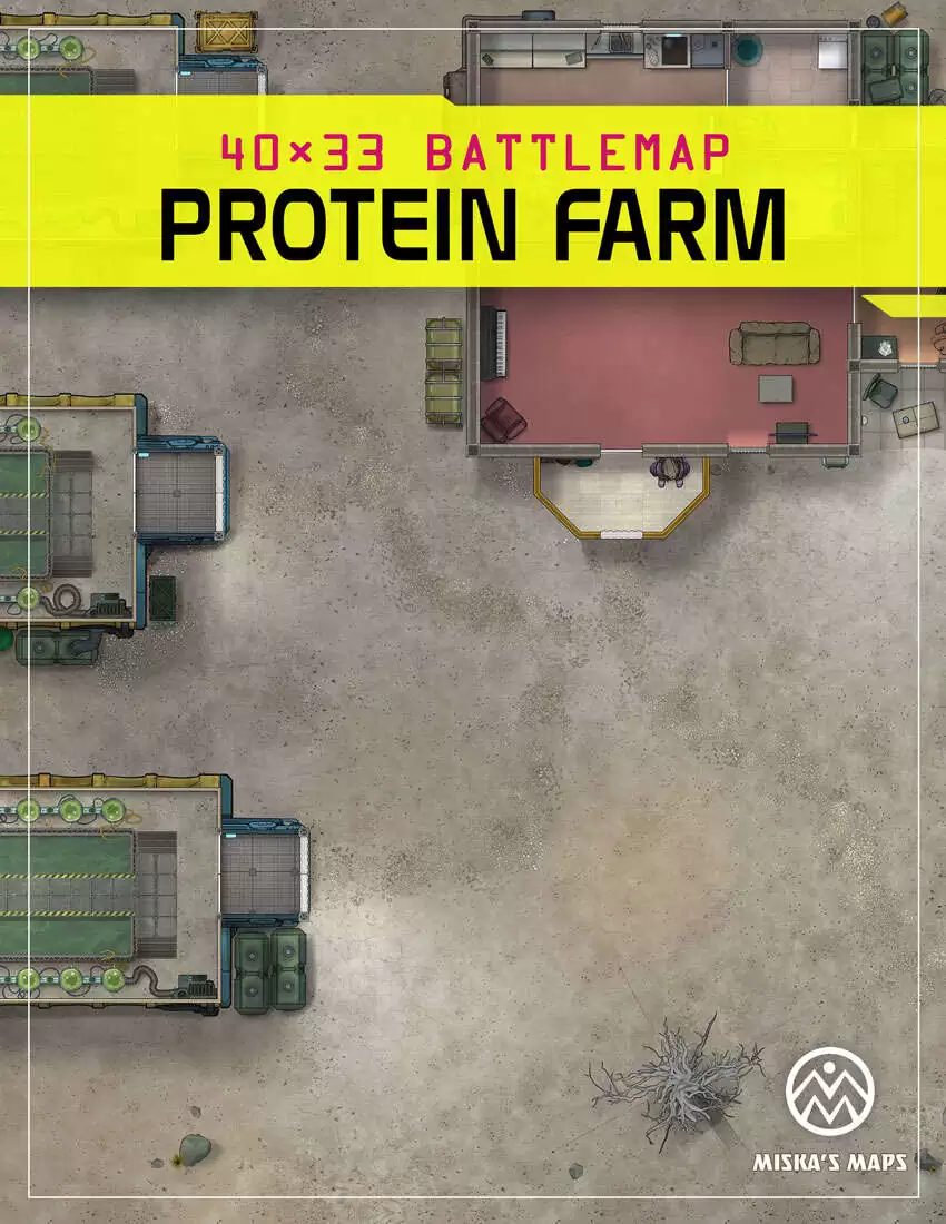 Protein Farm - Cyberpunk Battlemap - Miska's Maps | Miska's Sci-Fi Maps ...