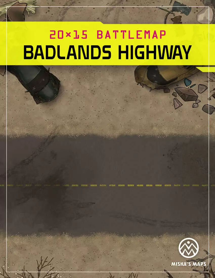 Badland Highway - Cyberpunk Battlemap - Miska's Maps | Miska's Sci-Fi ...