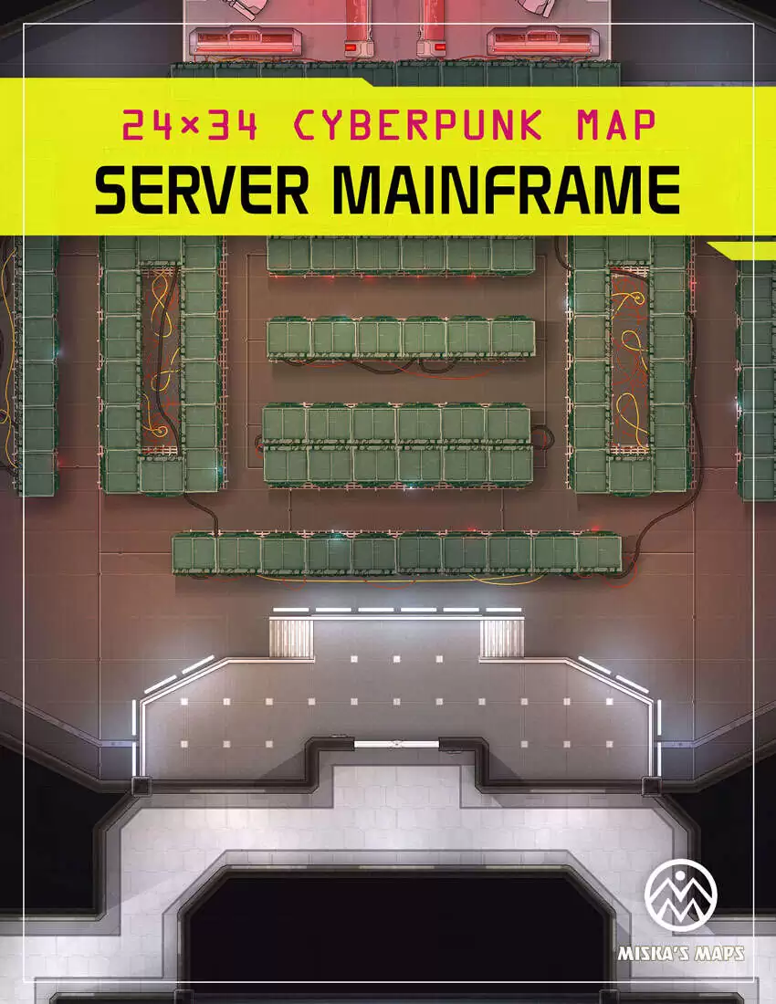 Server Mainframe - Cyberpunk Map - Miska's Maps | Miska's Sci-Fi Maps | DriveThruRPG