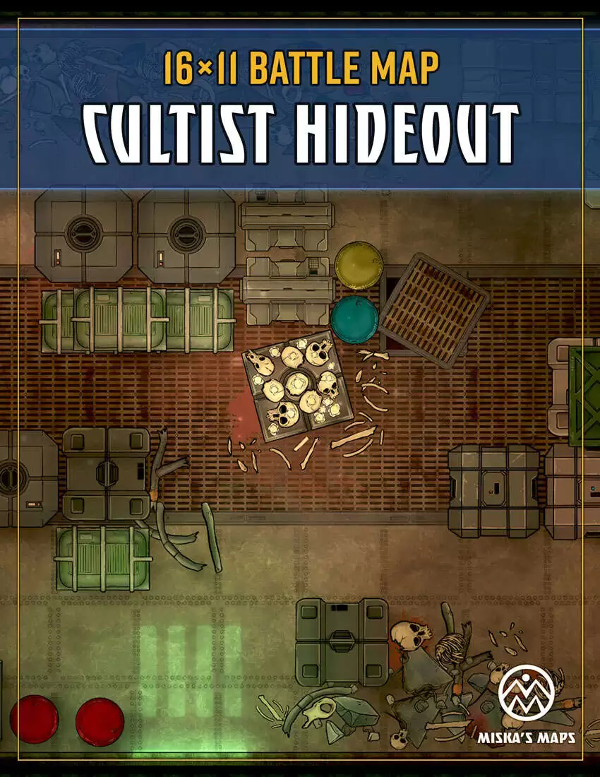 Cultist Hideout - Battle Map - Miska's Maps | Miska's Sci-Fi Maps ...