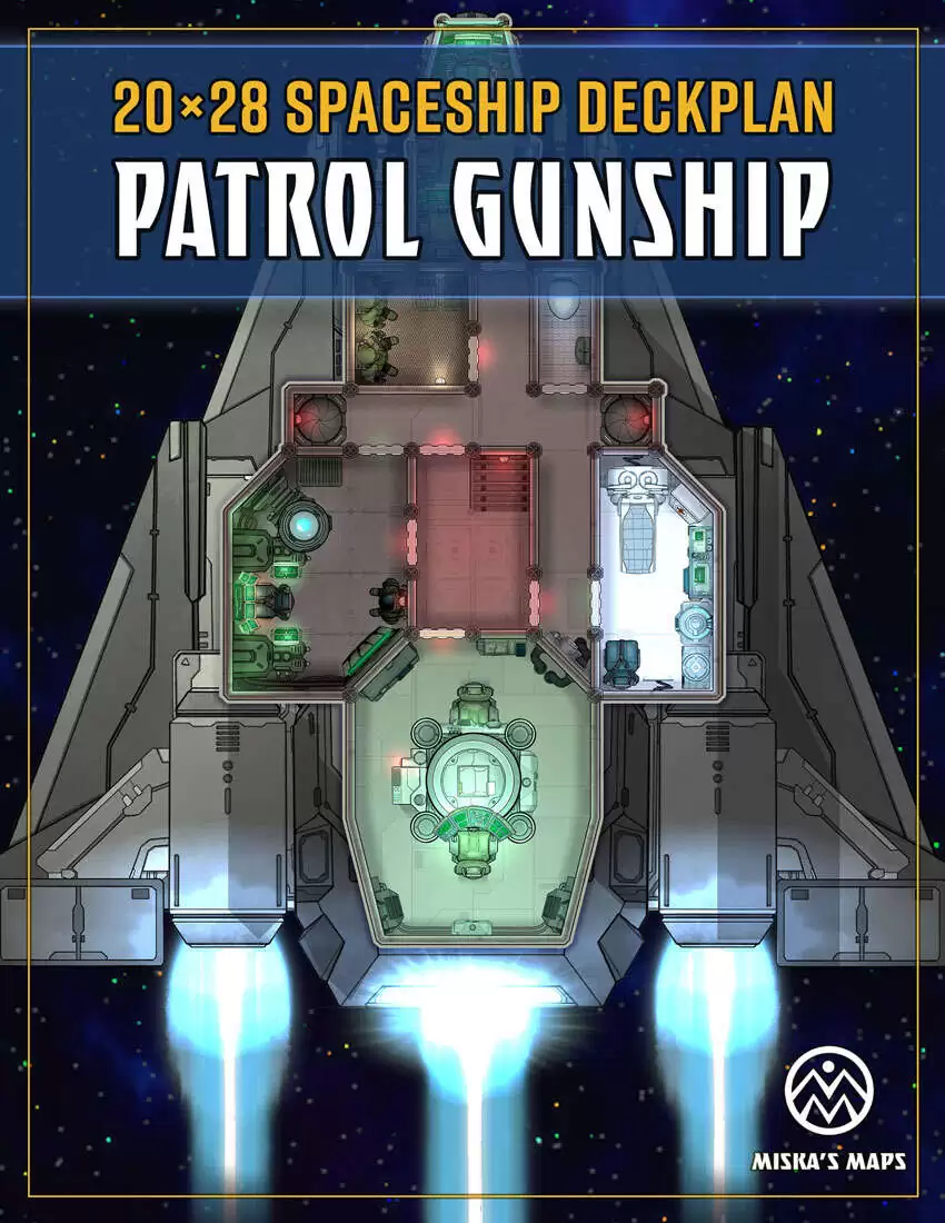 Patrol Gunship Achilles CSE-T7 Deckplan - Miska's Maps | Miska's Sci-Fi ...