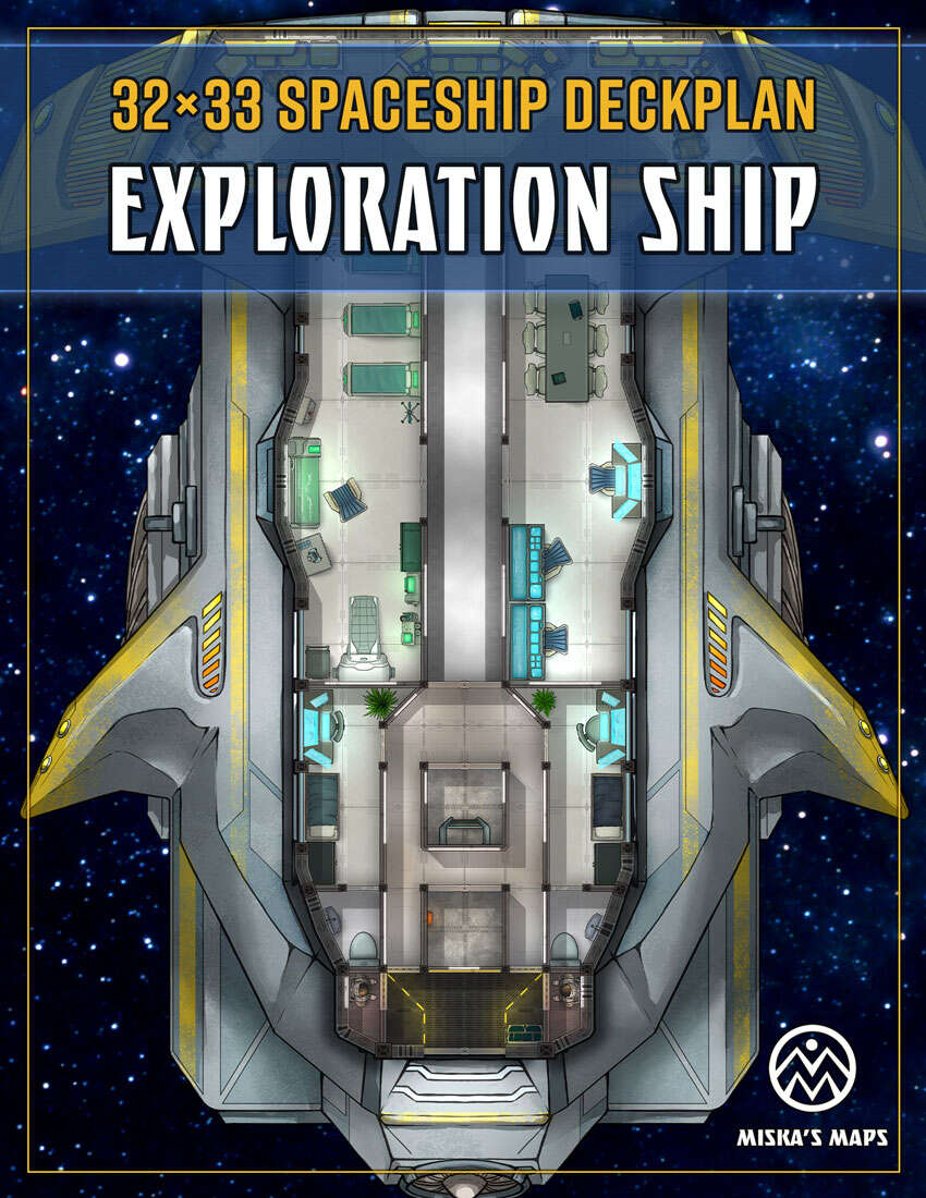 Exploration Ship - Sci-Fi Deckplan - Miska's Maps | Miska's Sci-Fi Maps ...