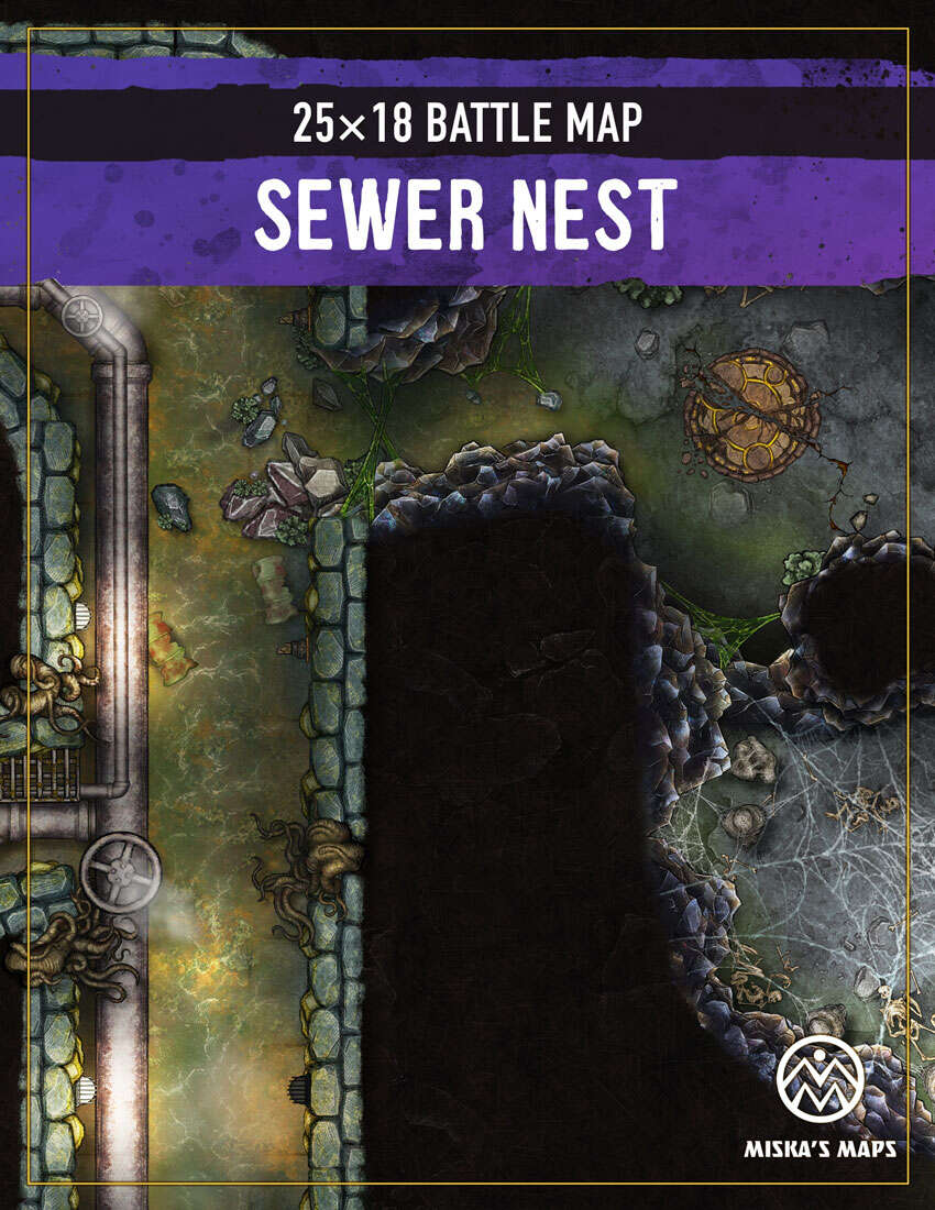Sewer Nest - Miska's Maps | Miska's Mythos Maps | DriveThruRPG