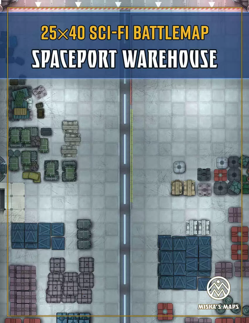 Spaceport Warehouse - Miska's Maps | Miska's Sci-Fi Maps | DriveThruRPG