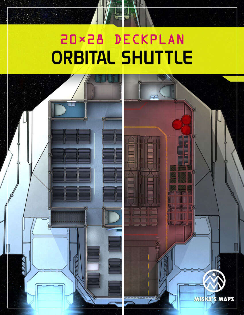 Orbital Shuttle - Miska's Maps | Miska's Sci-Fi Maps | DriveThruRPG