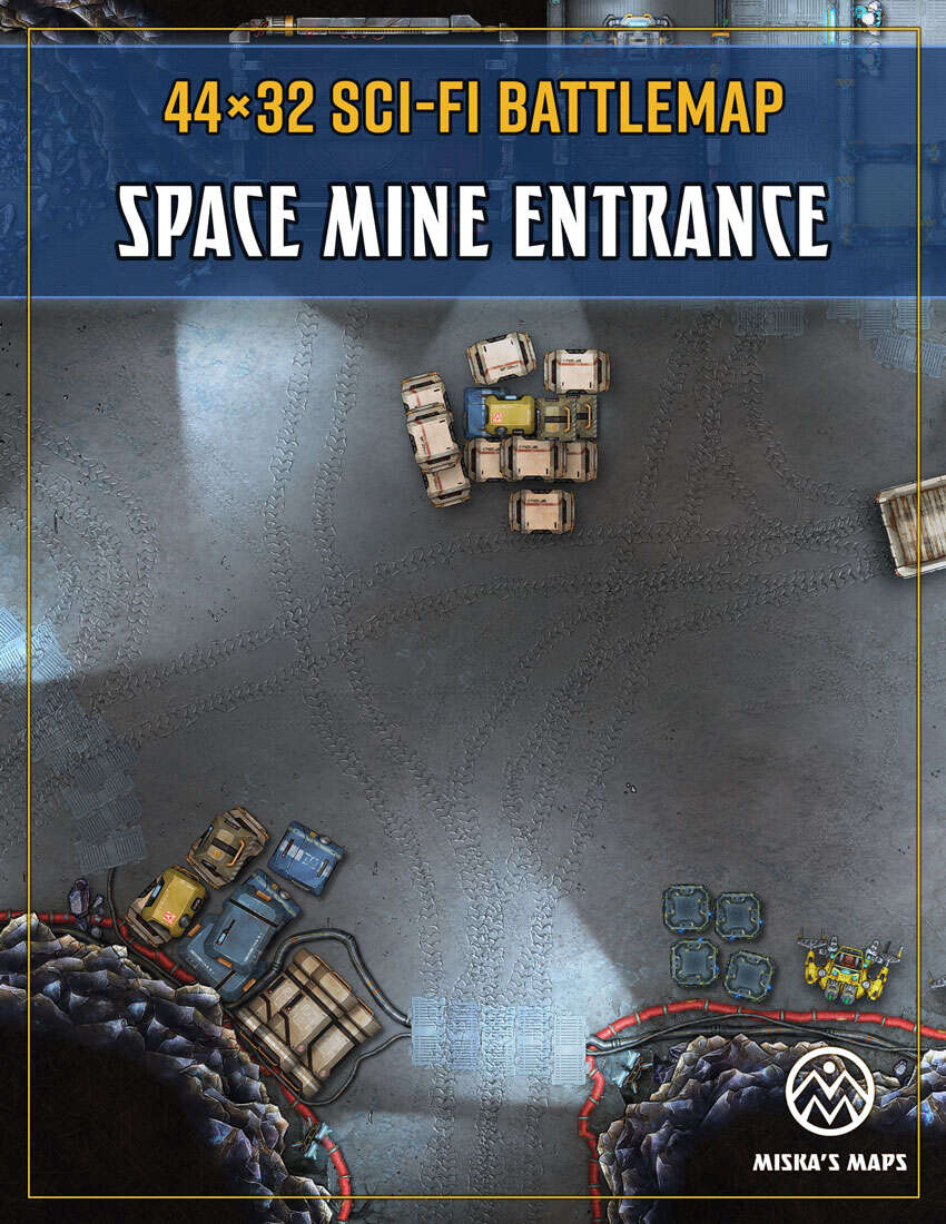 Space Mine Entrance - Sci-Fi Battlemap - Miska's Maps | Miska's Sci-Fi ...