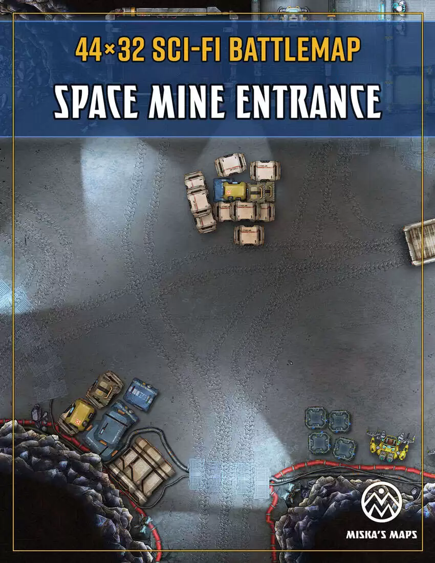 Space Mine Entrance - Sci-Fi Battlemap - Miska's Maps | Miska's Sci-Fi Maps | DriveThruRPG