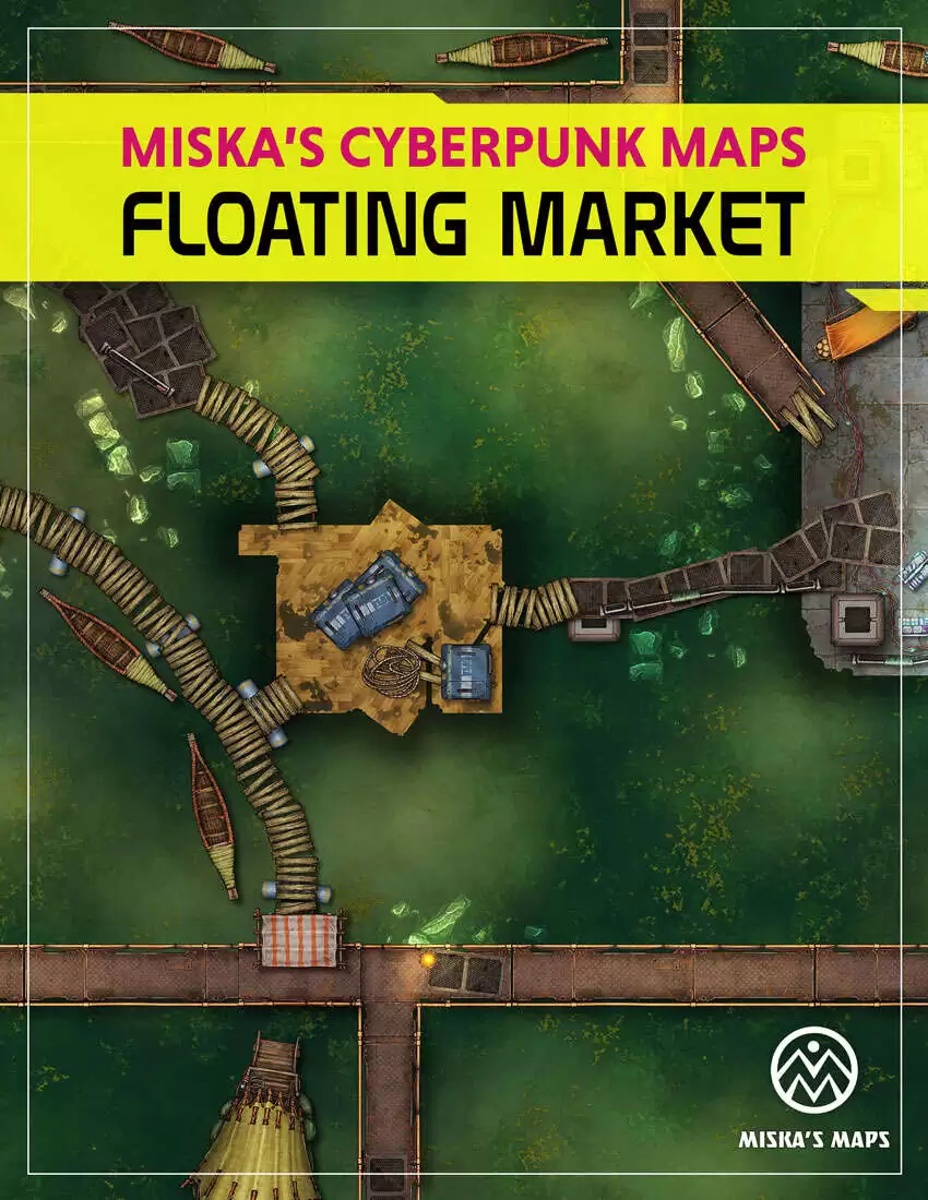 Floating Market - Cyberpunk Battlemap - Miska's Maps | Miska's Sci-Fi ...