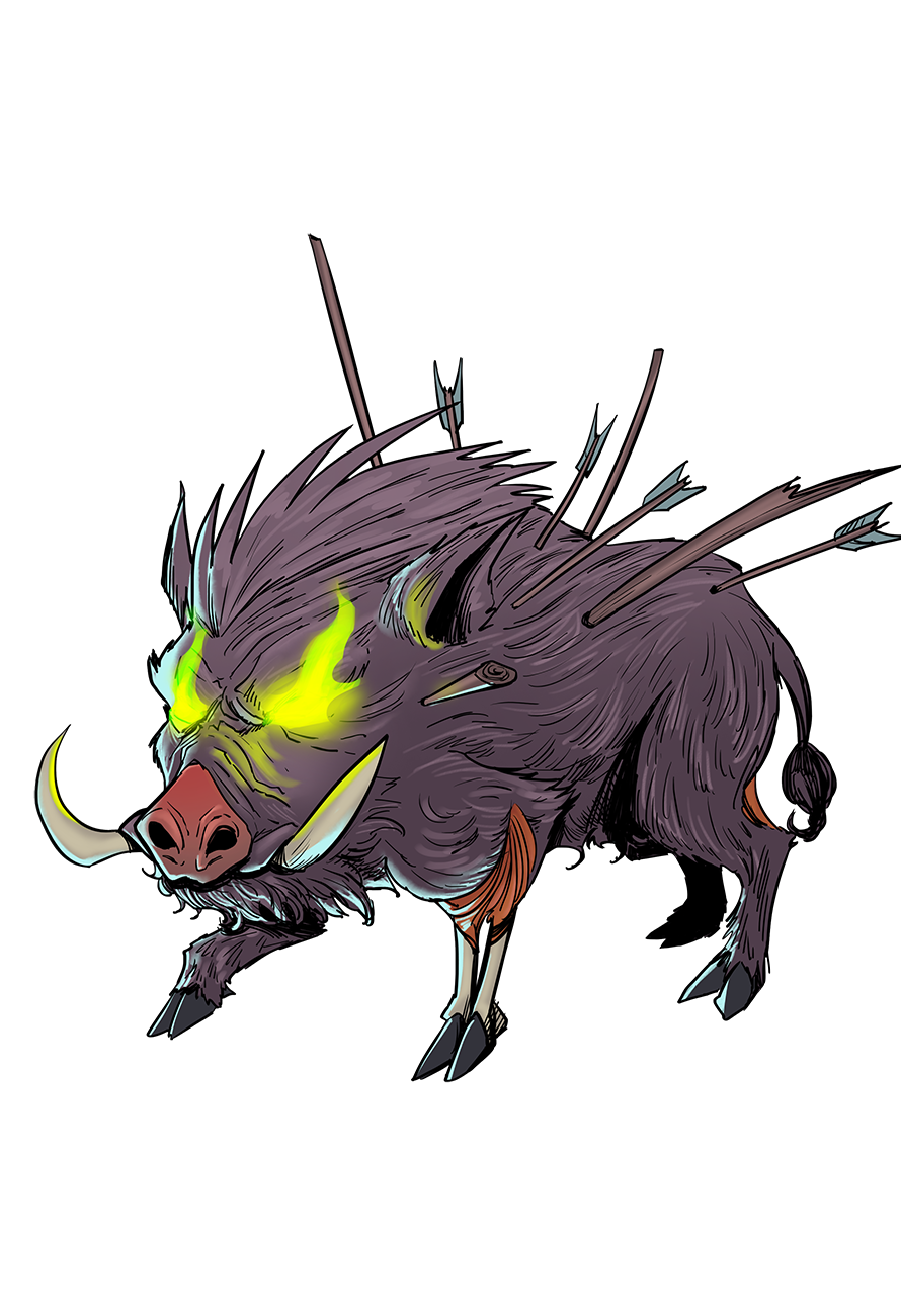 Wild Boar Zombie - Stock Art - Dren Productions | DriveThruRPG