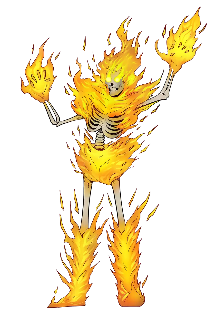 Burning Skeleton - Stock Art - Dren Productions | DriveThruRPG