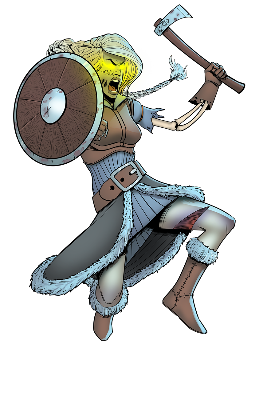 Shield Maiden Zombie - Stock Art - Dren Productions | DriveThruRPG