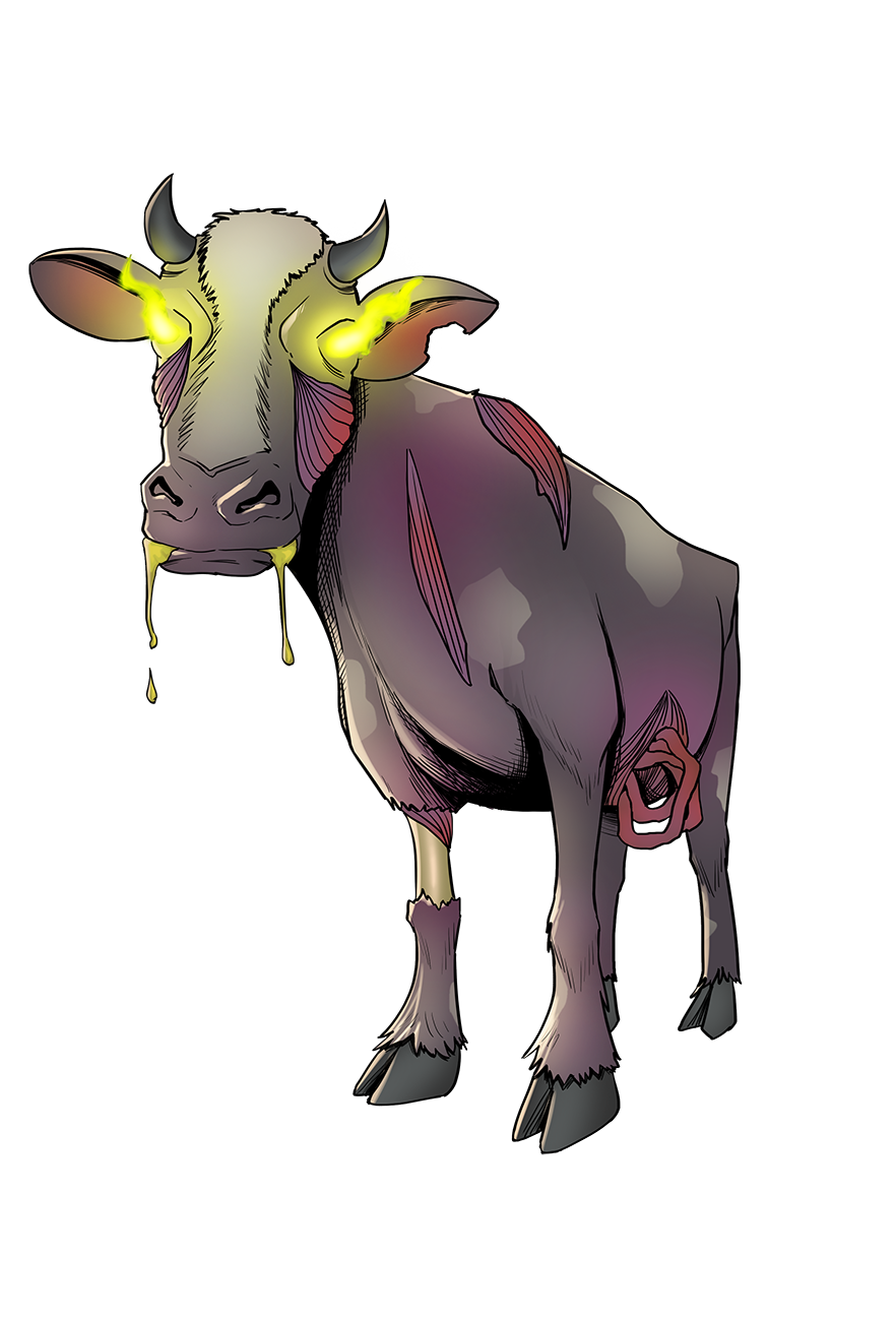 Cow Zombie - Stock Art - Dren Productions | DriveThruRPG