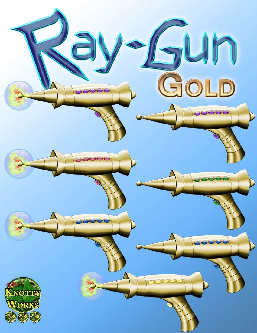 Ray Gun - Gold Set [Stock Art] - The Knotty-Works | Publishing ...