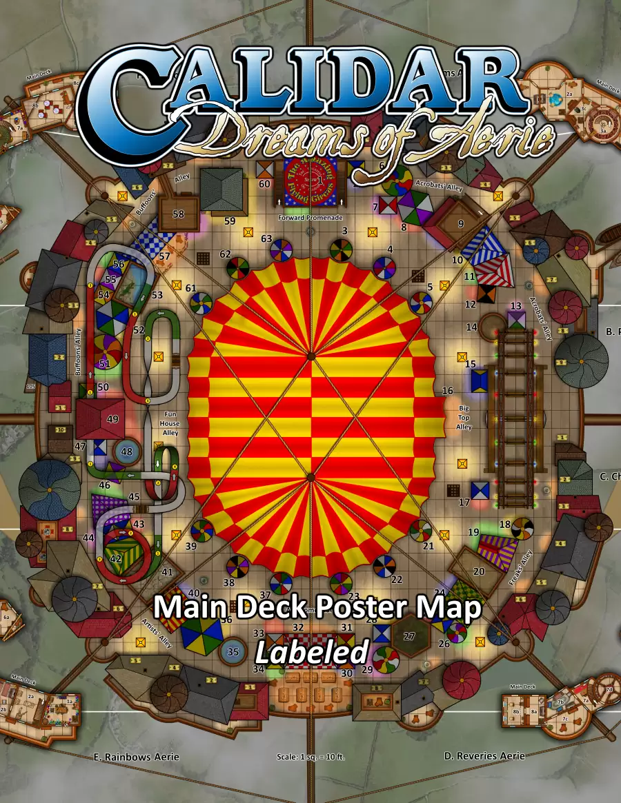 CA1 Main Deck Map (Labeled) - Calidar Publishing | Poster Maps ...