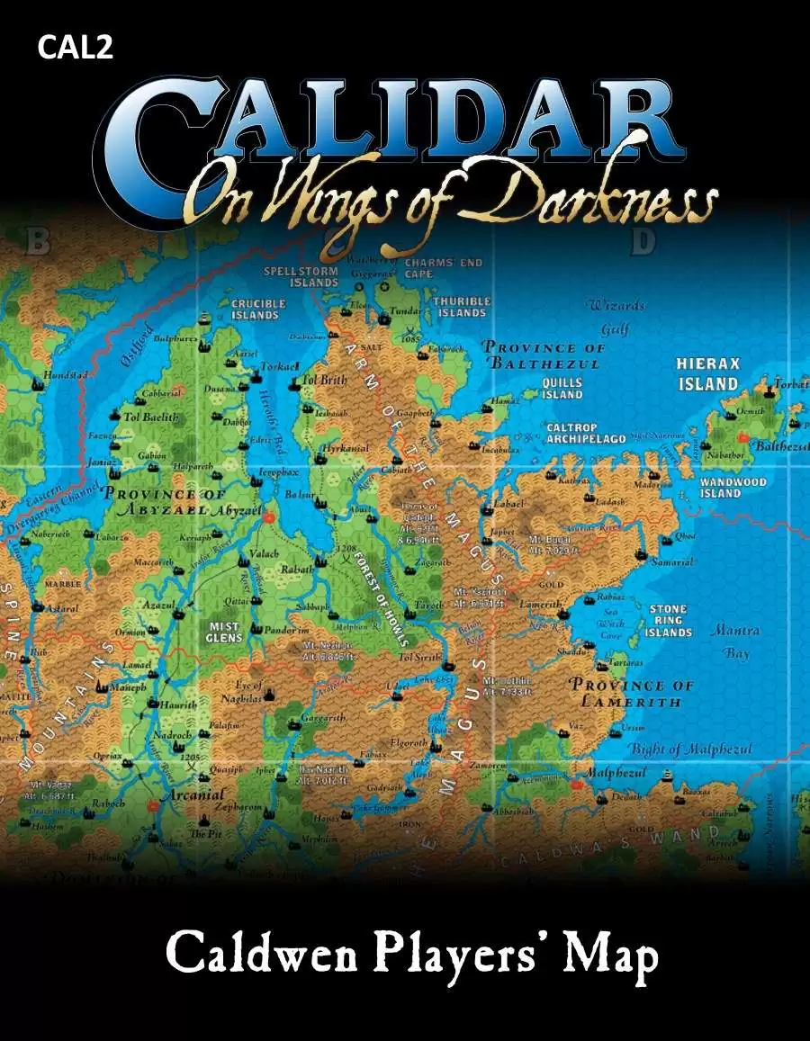 CAL2 Caldwen Players' Map - Calidar Publishing | Poster Maps | DriveThruRPG