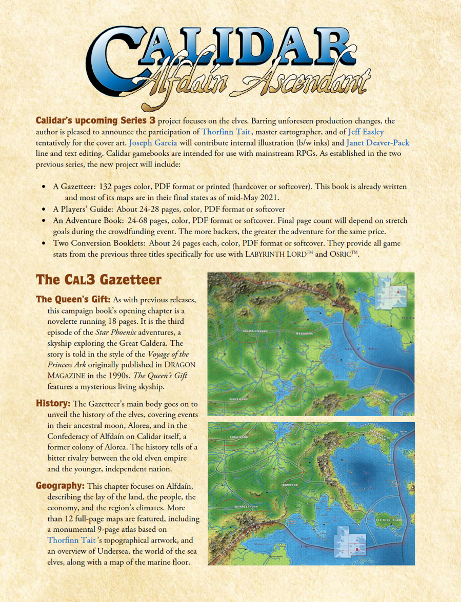 Calidar Series 3 Project - Calidar Publishing | CAL3 Series | DriveThruRPG