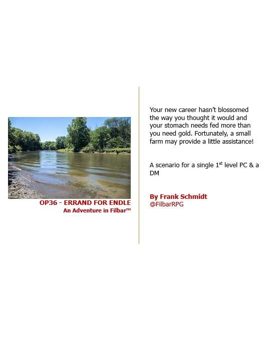OP36 - Errand for Endle - Adventures in Filbar | DriveThruRPG