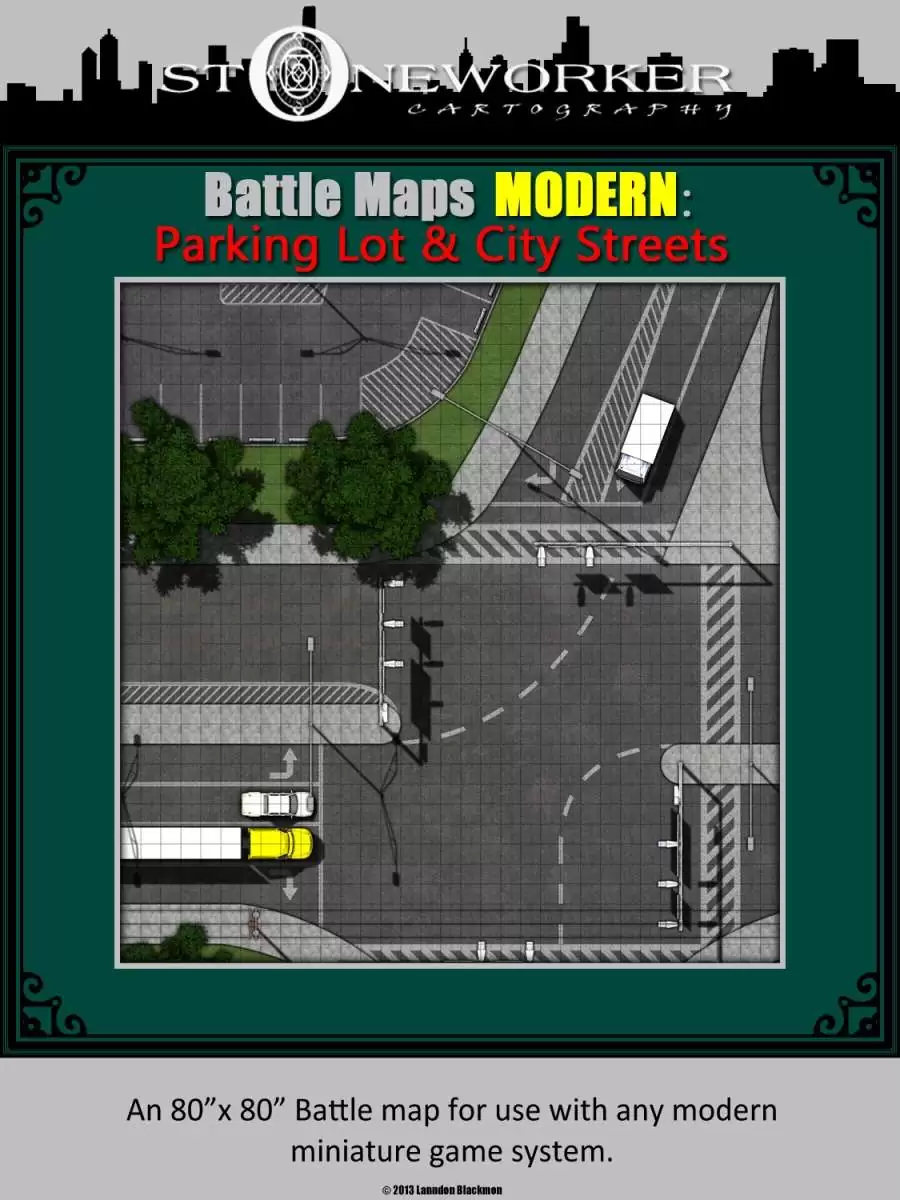 Battle Maps MODERN: Parking Lot & City Streets - Stoneworker ...