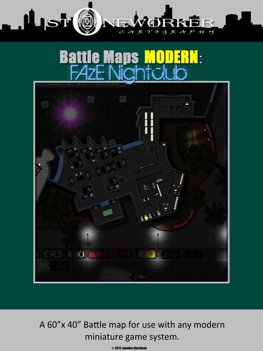 Battle Maps MODERN: FAzE Nightclub - Stoneworker Cartography | DriveThruRPG
