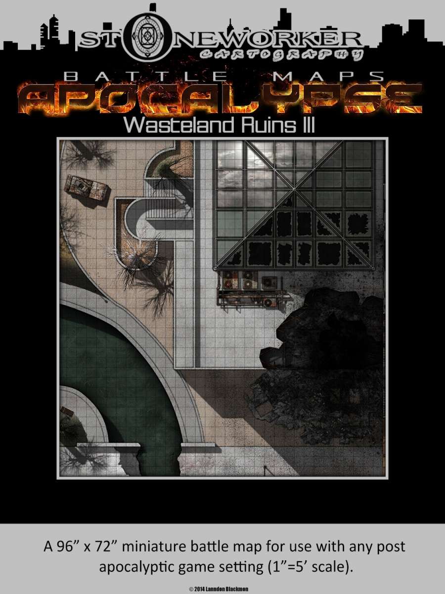 Battle Maps APOCALYPSE: Wasteland Ruins III - Stoneworker Cartography ...