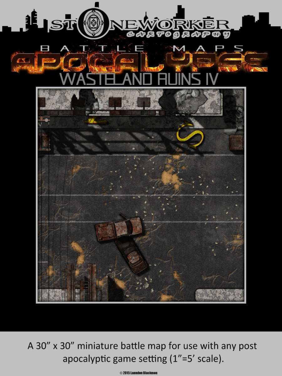 Battle Maps APOCALYPSE: Wasteland Ruins IV - Stoneworker Cartography ...