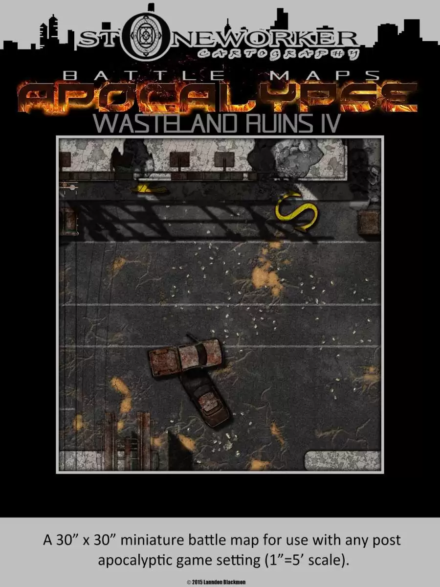 Battle Maps APOCALYPSE: Wasteland Ruins IV - Stoneworker Cartography ...