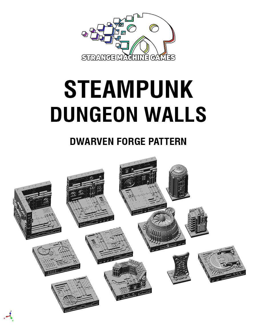 Steampunk Dungeon Walls - Dwarven Forge Compatible - Strange Machine ...