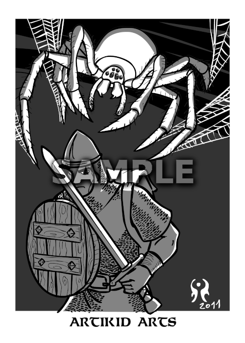 Giant spider, hunting - Artikid Arts | Fantasy Stock Art | DriveThruRPG