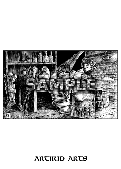 Alchemist workshop - Artikid Arts | Fantasy Stock Art | DriveThruRPG