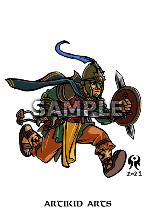 Running Warrior - Artikid Arts | Fantasy Stock Art | DriveThruRPG
