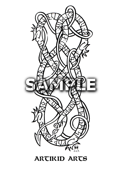 Rune-Dragon - Artikid Arts | Fantasy Stock Art | DriveThruRPG