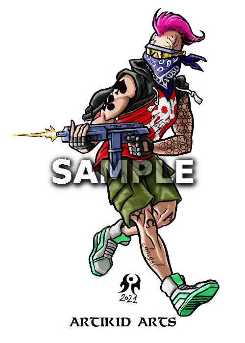 Cyberpunk Ganger - Artikid Arts | Mutant Stock Art | Sci-fi Stock Art ...