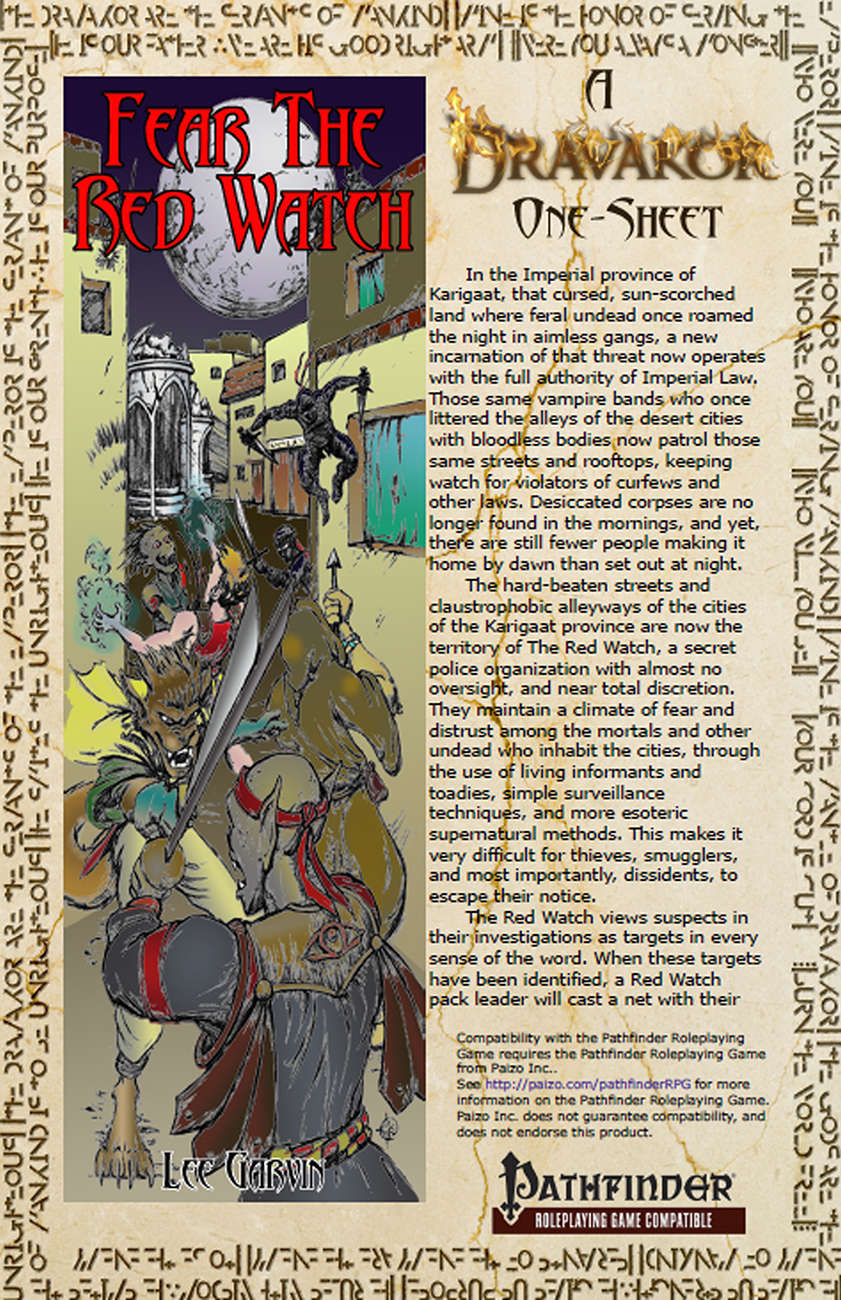 Fear The Red Watch - Floating Vagabond | Dravakor | DriveThruRPG