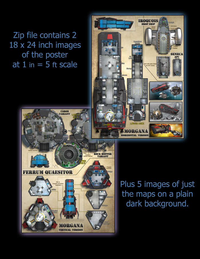 0-hr: Morgana Trio Poster Images - 0-hr | Map Poster Images | DriveThruRPG