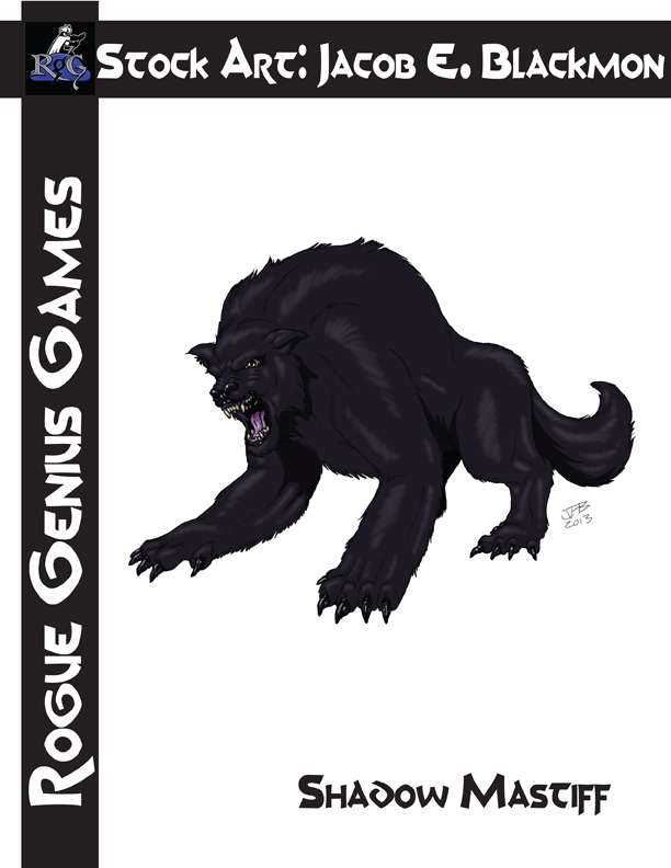 Stock Art: Blackmon Shadow Mastiff - Rogue Genius Games | Stock Art ...