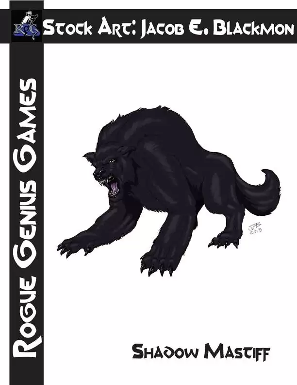 Stock Art: Blackmon Shadow Mastiff - Rogue Genius Games | Stock Art ...
