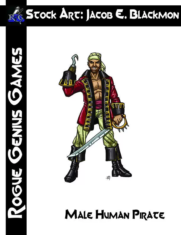 Stock Art: Blackmon Male Human Pirate - Rogue Genius Games | Stock Art ...