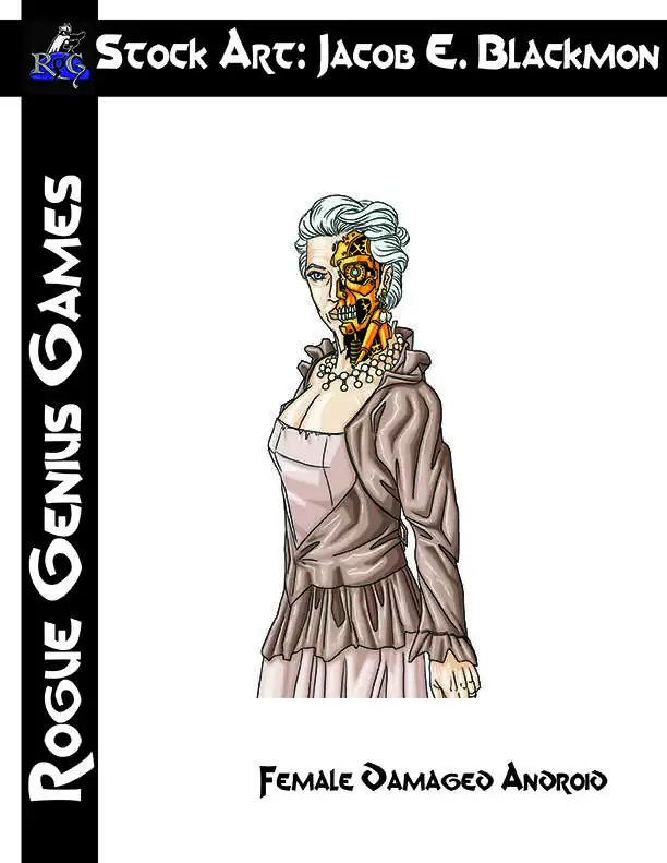 Stock Art: Blackmon Female Damaged Android - Rogue Genius Games | Stock ...