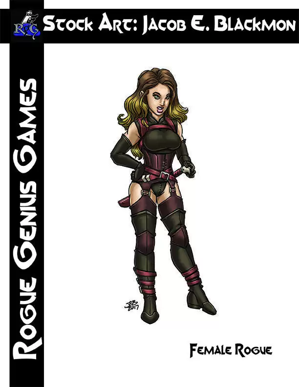 Stock Art: Blackmon Female Rogue - Rogue Genius Games | Stock Art ...