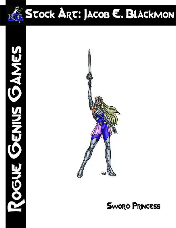 Stock Art: Blackmon Sword Princess - Rogue Genius Games | Stock Art ...