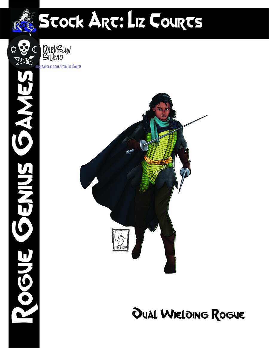 Stock Art: Courts Dual-Wielding Rogue - Rogue Genius Games | Stock Art ...