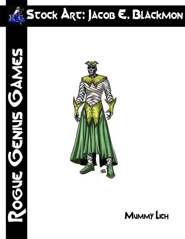 Stock Art: Blackmon Mummy Lich - Rogue Genius Games | Stock Art ...